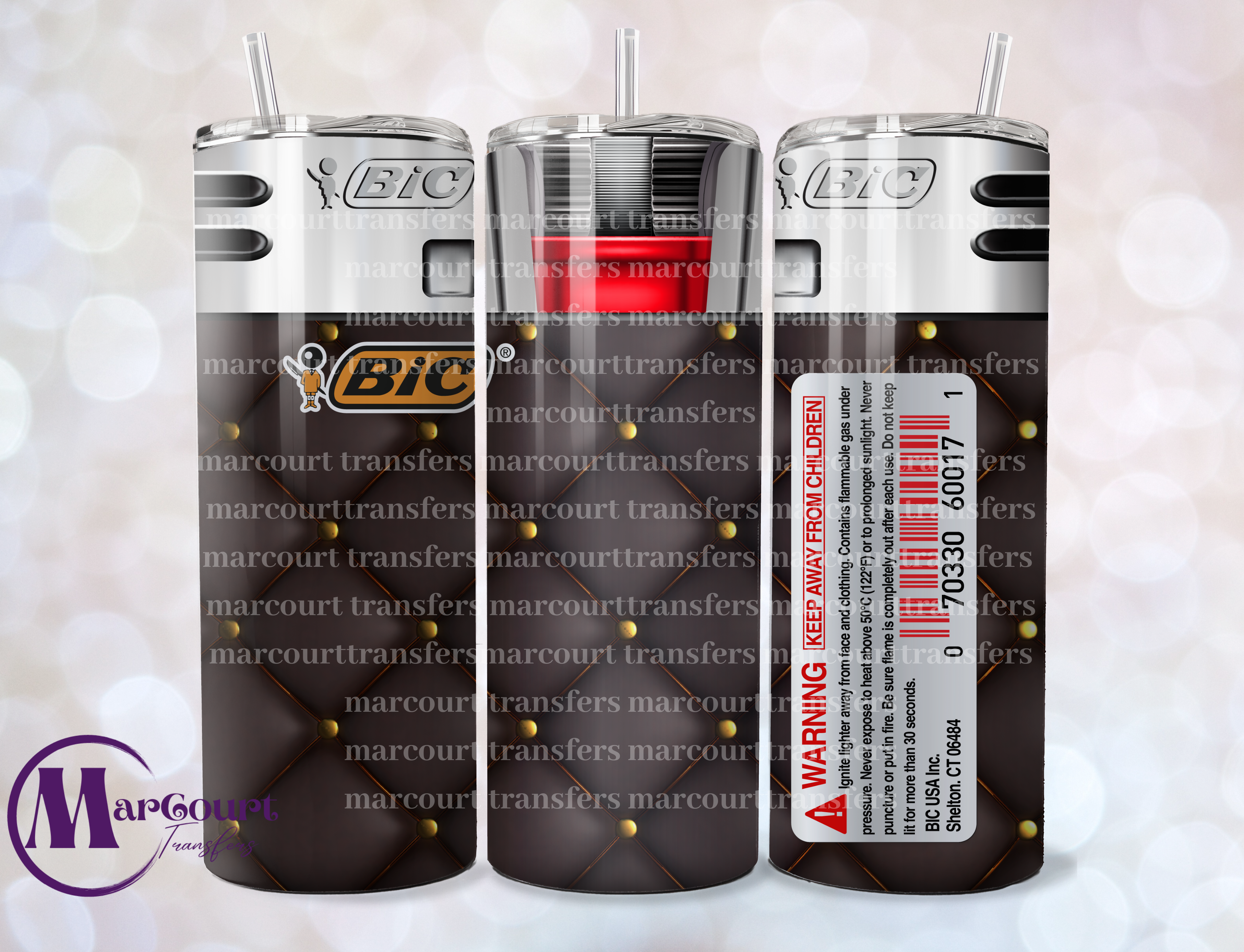 BIC LIGHTER BLACK-SKINNY TUMBLER TRANSFER (SUBLIMATION) – MarCourt ...