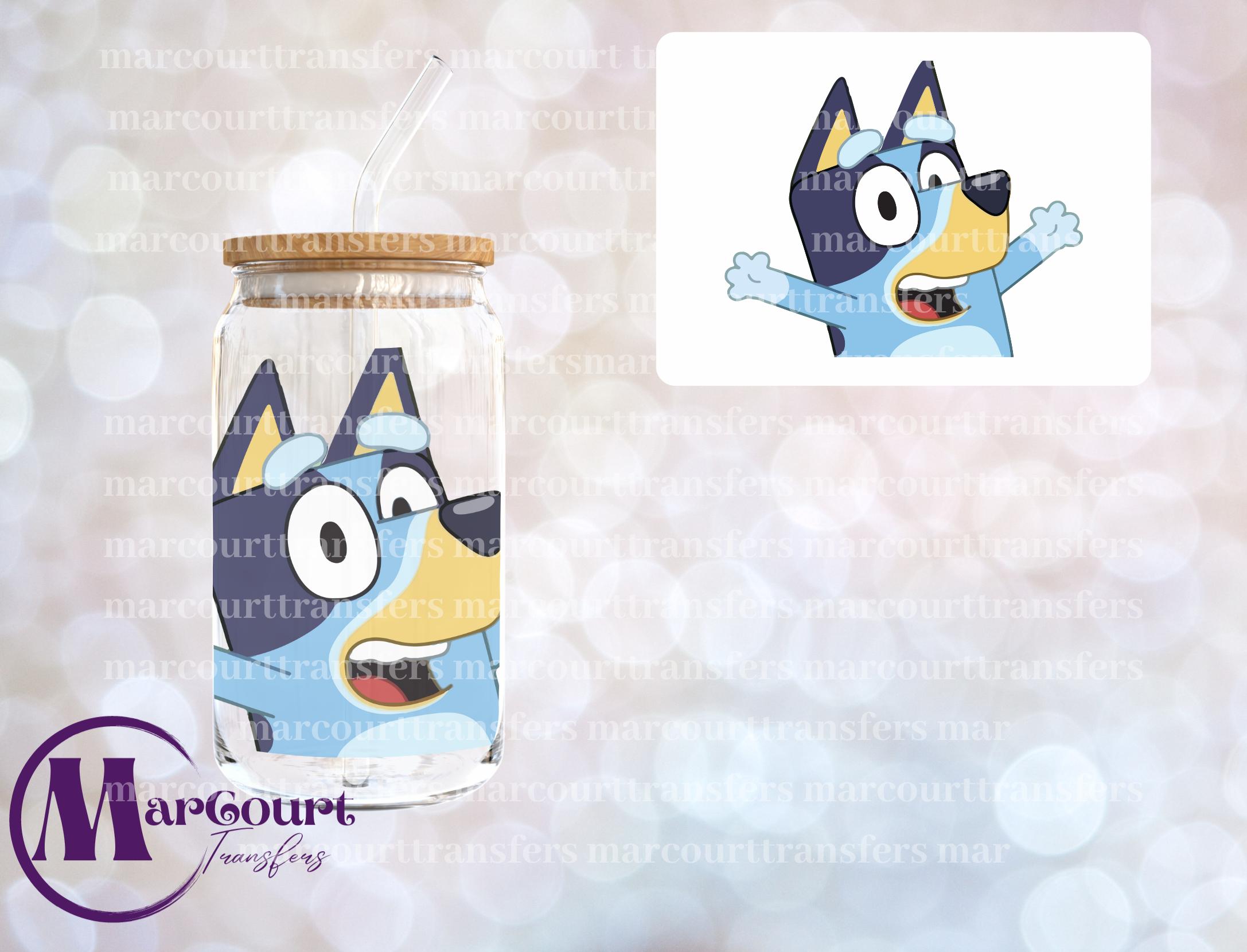 BLUEY ARMS OUT-DECAL-UV DTF CUP WRAP – MarCourt Transfers