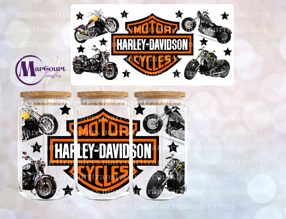 HARLEY DAVIDSON MOTORCYCLES-16 0Z-UV DTF CUP WRAP – MarCourt Transfers