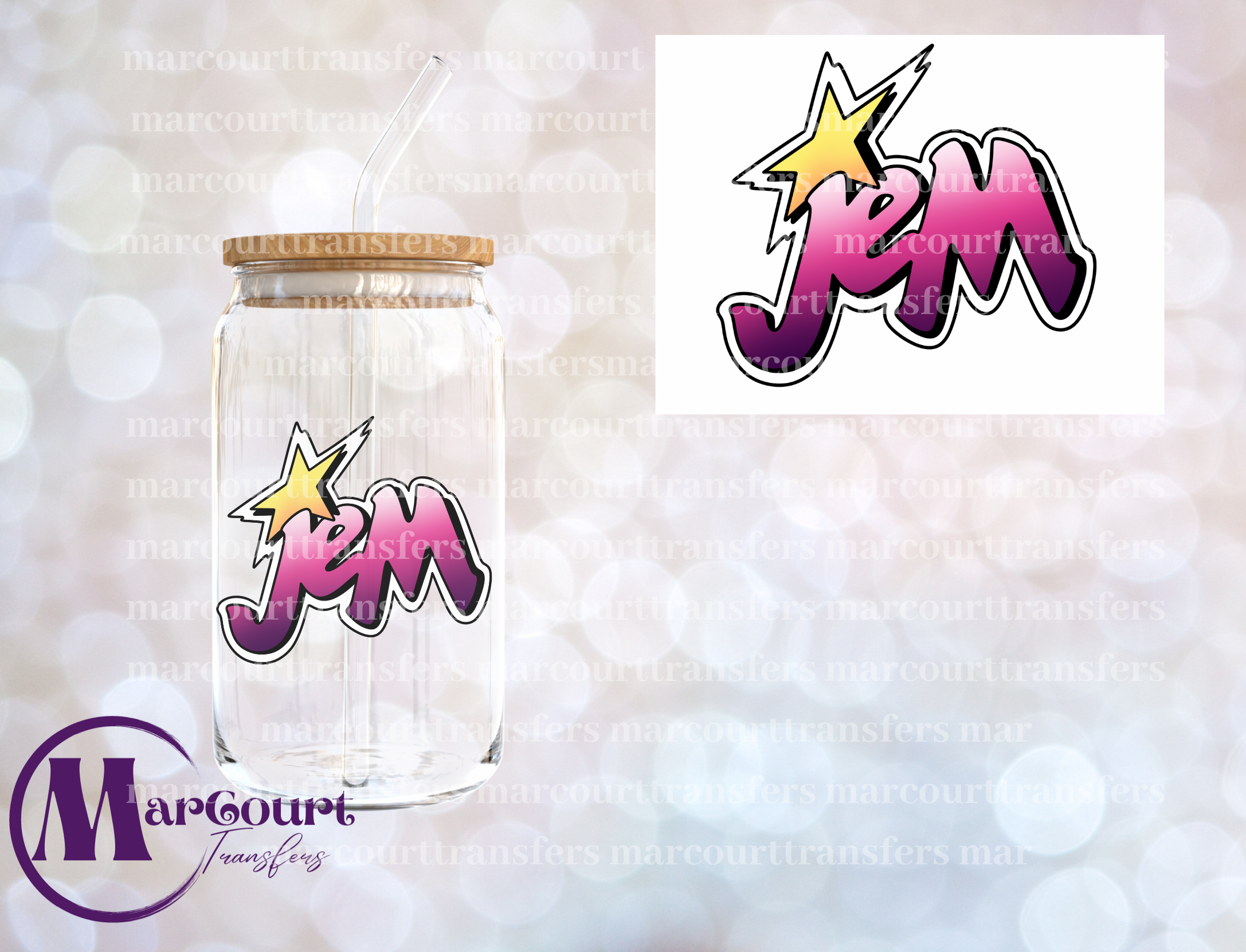 JEM TEXT-DECAL-UV DTF CUP WRAP – MarCourt Transfers