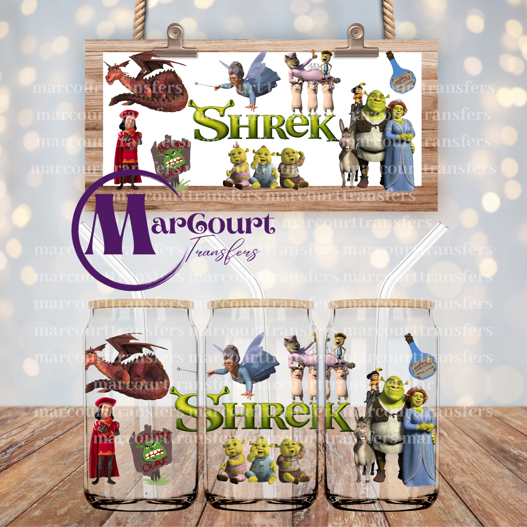 SHREK 2-16 0Z-UV DTF CUP WRAP – MarCourt Transfers