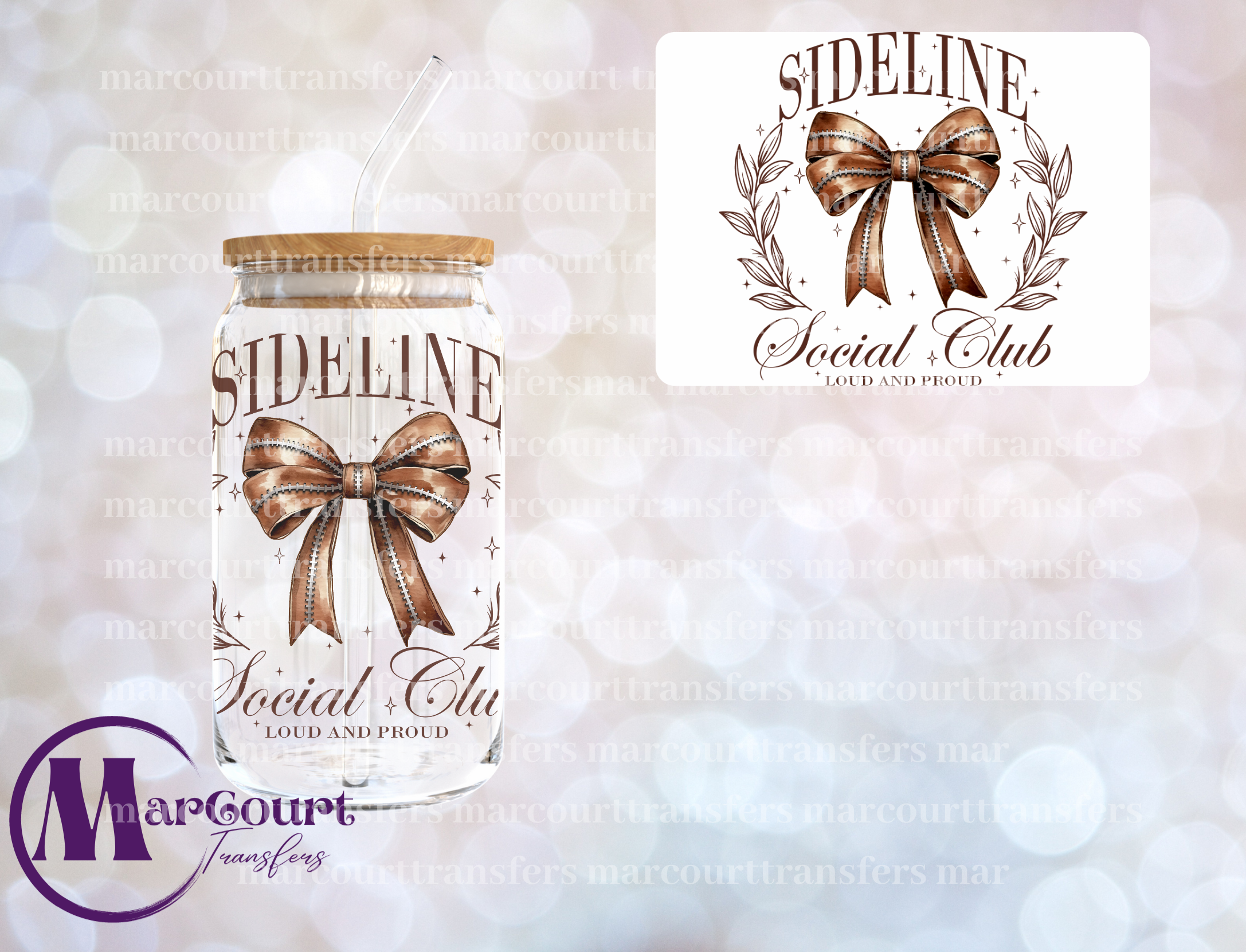 SIDELINE SOCIAL CLUB-DECAL-UV DTF CUP WRAP – MarCourt Transfers