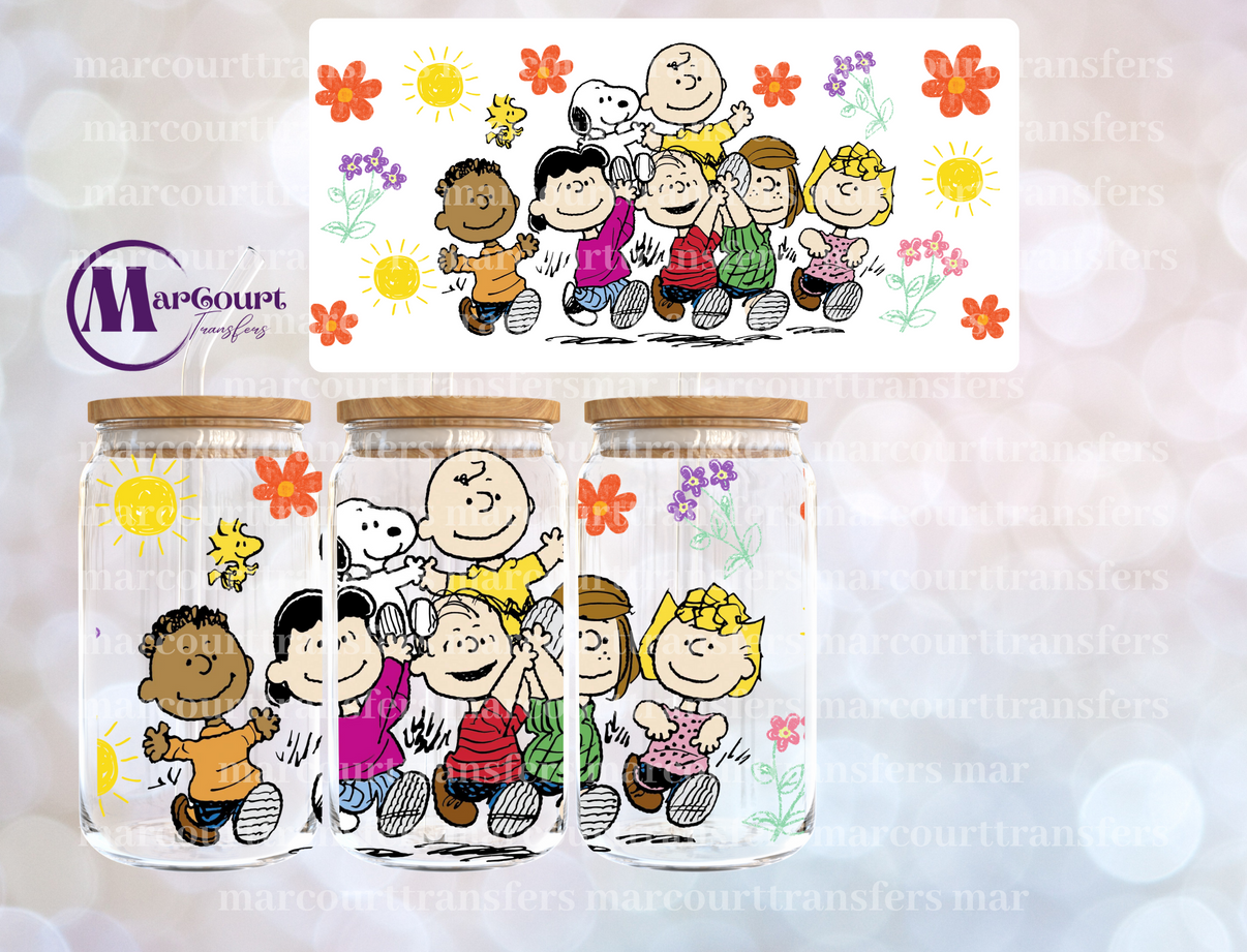 SNOOPY AND GANG-16 0Z-UV DTF CUP WRAP – MarCourt Transfers