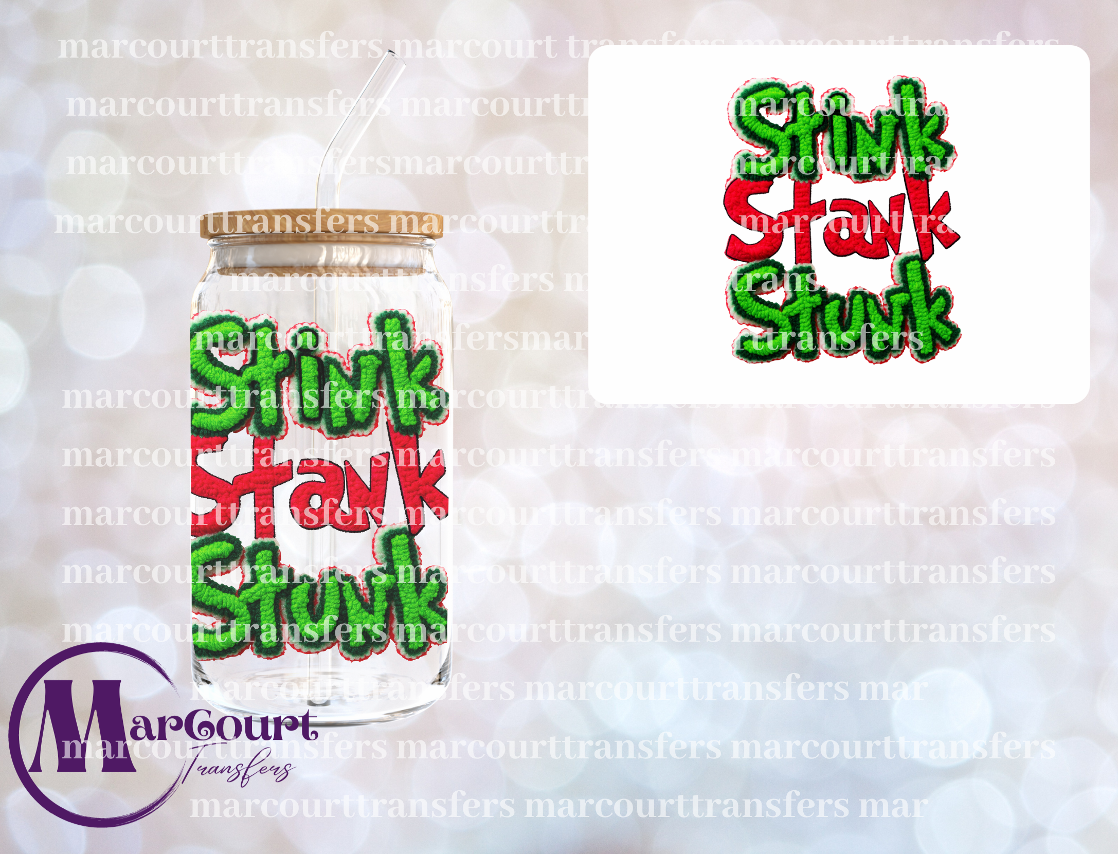 STINK STANK STUNK CROCHET-DECAL-UV DTF CUP WRAP – MarCourt Transfers