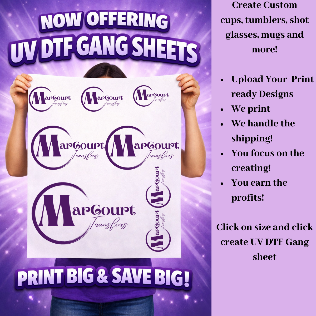 Gang Sheet Builder-(UV DTF ) Build one Now! – MarCourt Transfers